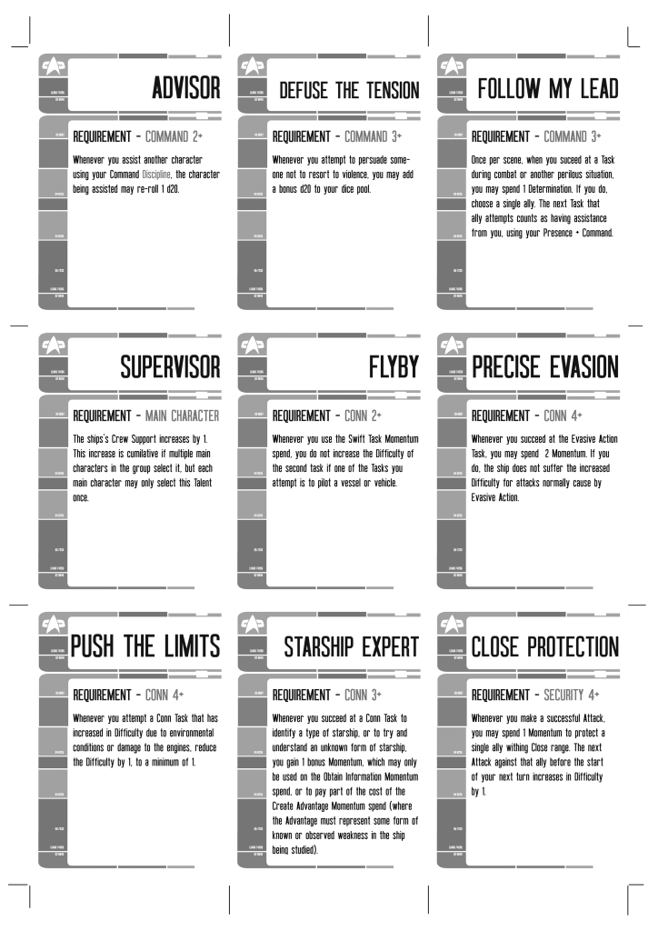 Gareth Mugridge Strikes Again with Dynamic Talent Cards. Print and Play!