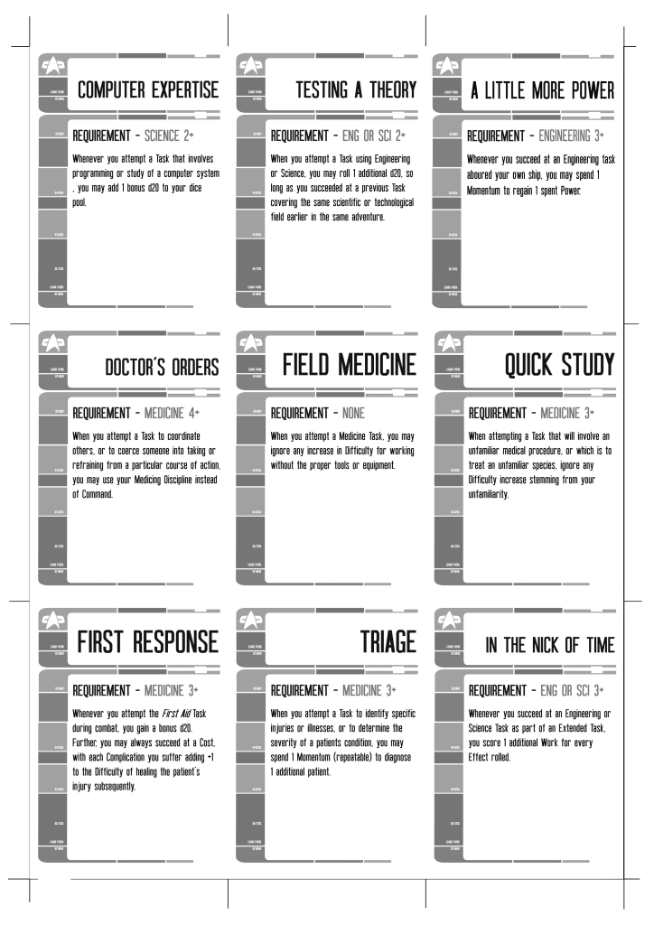 Gareth Mugridge Strikes Again with Dynamic Talent Cards. Print and Play!